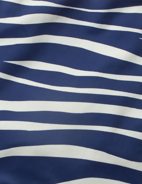 Patterned Tankini Top - Deep Sea Blue Zebra Stripe | Boden US