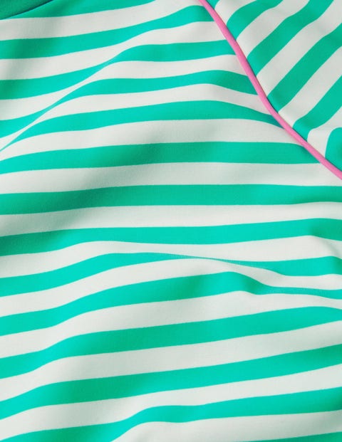 Long-sleeved Rash Vest - Light Green/ Ivory | Boden UK