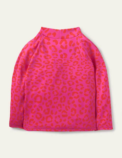 Long-sleeved Rash Guard - Fuchsia Pink Leopard | Boden US
