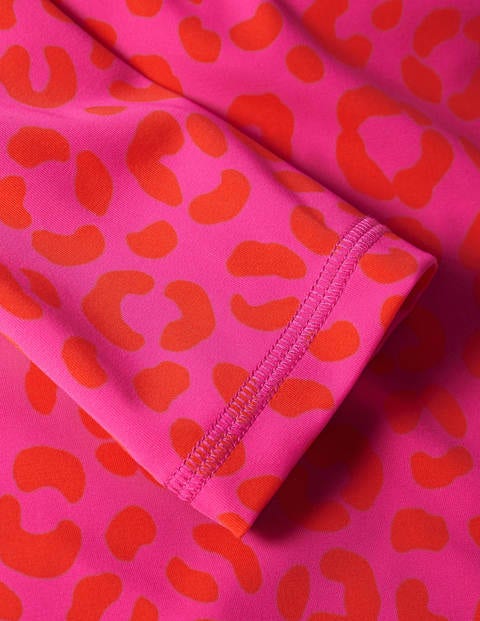 Long-sleeved Rash Guard - Fuchsia Pink Leopard | Boden US