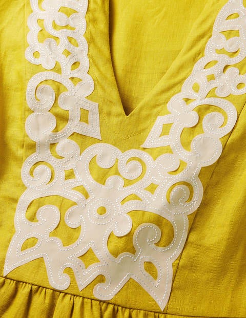 Leonie Linen Dress - Chartreuse | Boden EU Leonie Linen Dress - Chartreuse | Boden EU