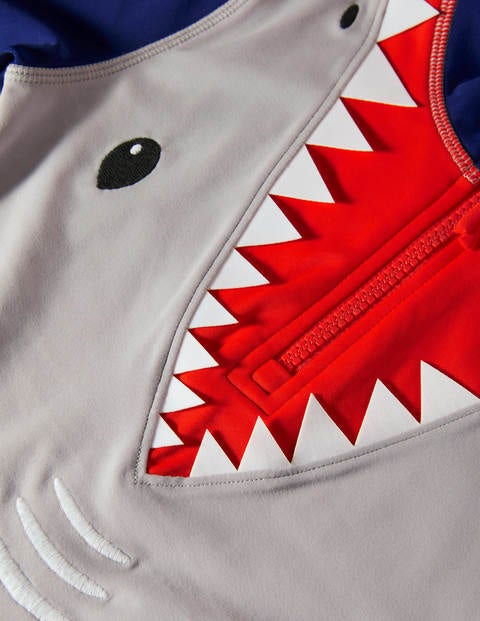 Half-zip Rash Vest - Stone Grey Shark | Boden EU