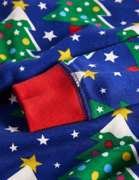 Snug Glow-in-the-dark Pajamas - Starboard Christmas Trees | Boden US