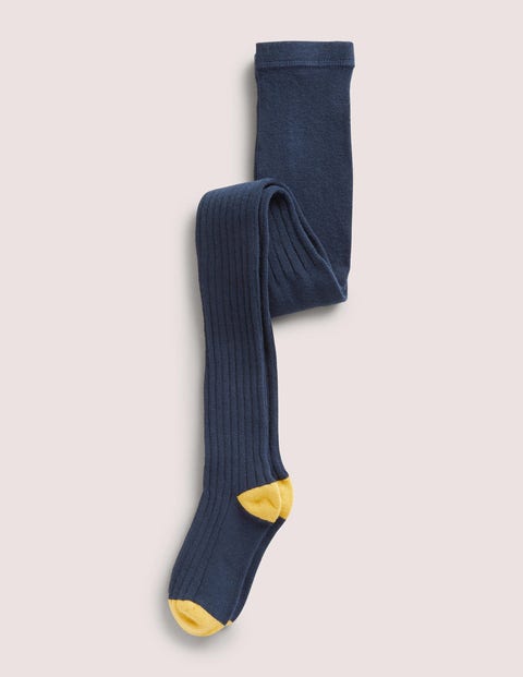 Ribbed Tights - Navy Blue | Boden UK