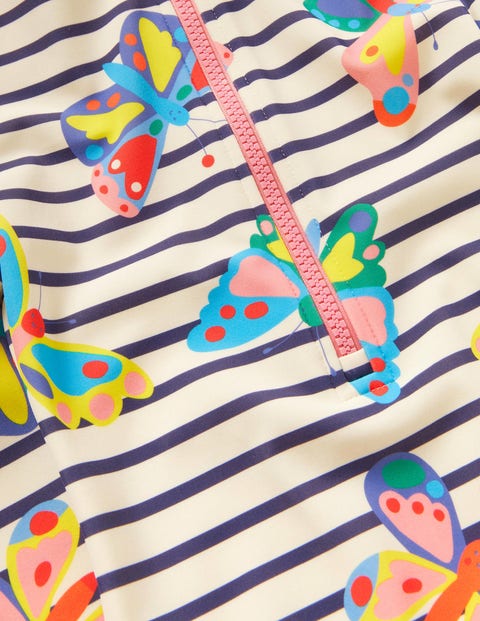 Long-sleeved Swimsuit - Multi Butterfly Breton | Boden US