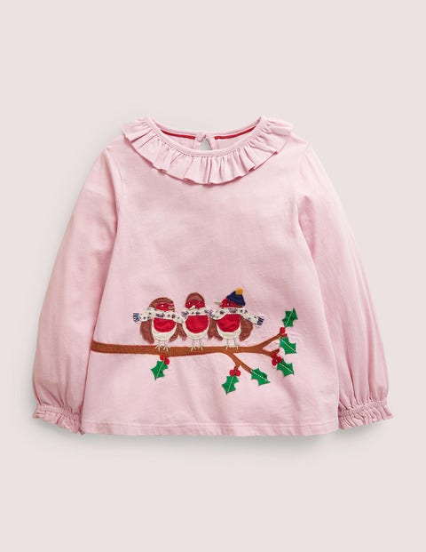 Hübsches Oberteil mit Applikation - Cameo-Rosa, Rotkehlchen | Boden DE