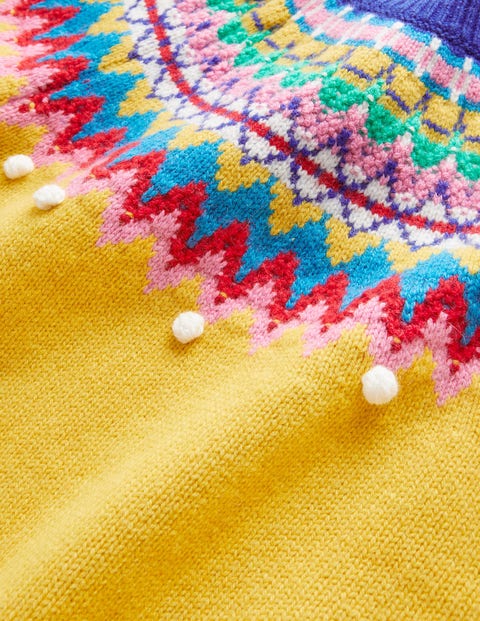 Fun Fair Isle yoke Jumper - Sweetcorn Yellow Fair Isle | Boden US