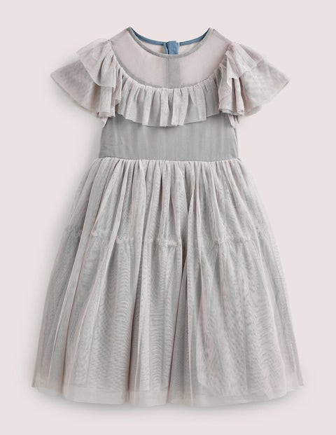 Frilly Tulle Dress - Statue Grey | Boden EU