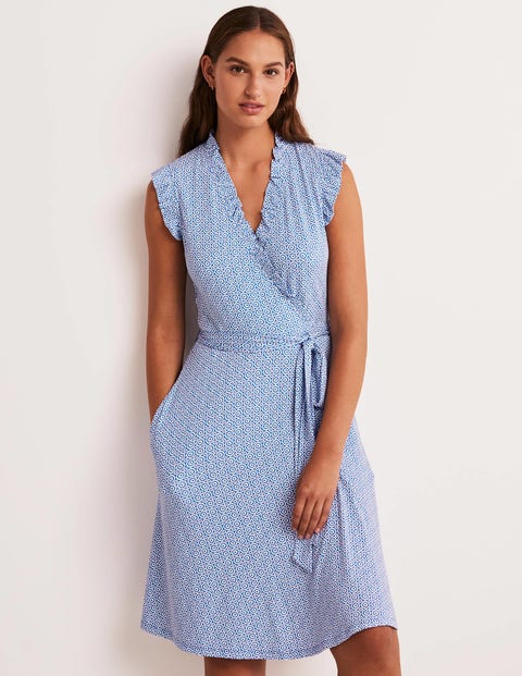 White And Blue Wrap Dress Atelier Yuwa Ciao Jp