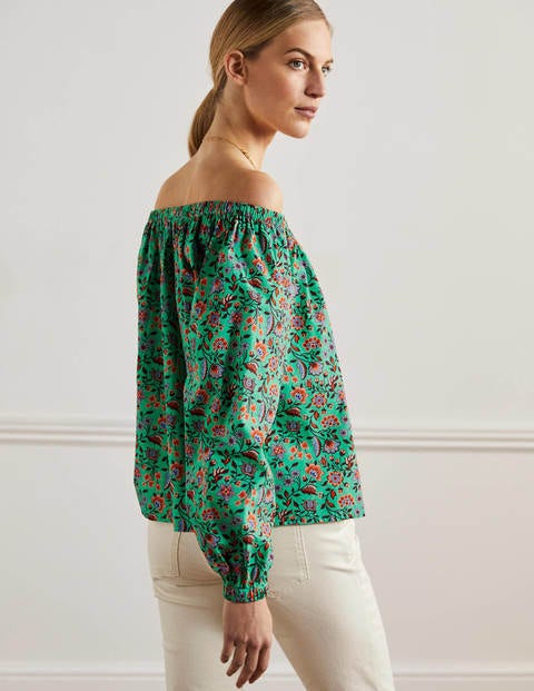 The Green Off Shoulder Top