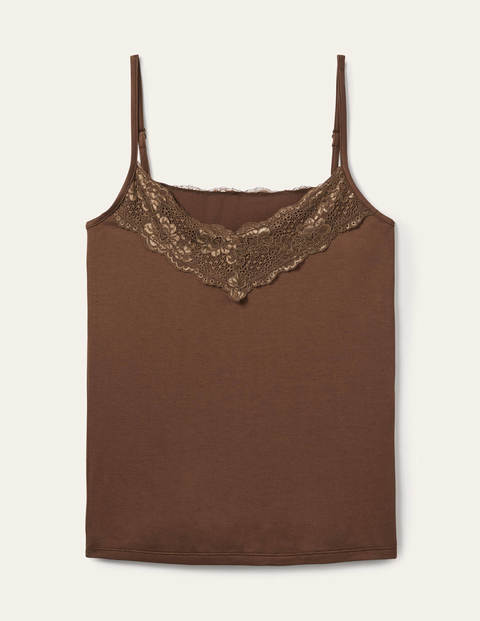 Lace Cami - Deep Brown | Boden US