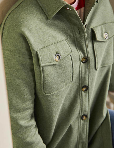 Jersey Shacket - Alder Marl | Boden US