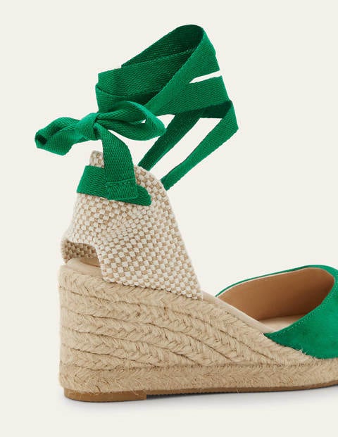 Cassie Espadrille Wedges - Highland Green | Boden US