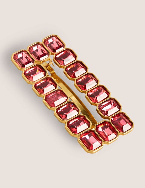 Large Jewel Hair Slide - Pink | Boden US