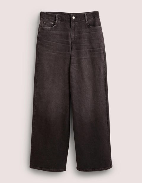 Jean large taille basse - Noir | Boden FR