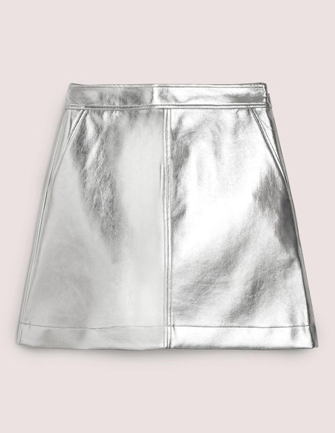 Metallic Party Mini Skirt - Silver | Boden UK