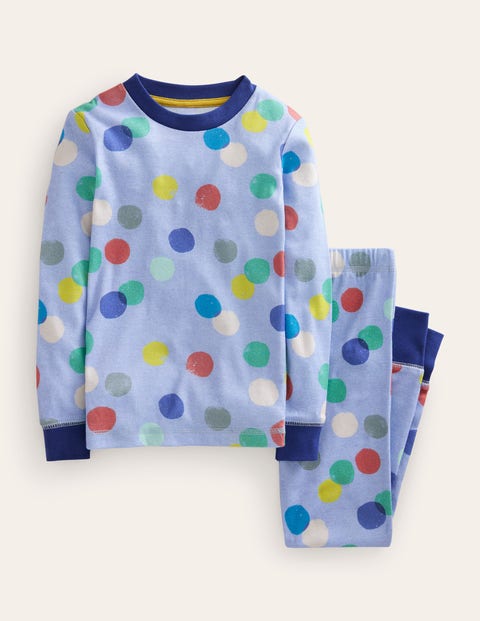 Snug Single Long John Pyjamas - Multi Spot | Boden UK
