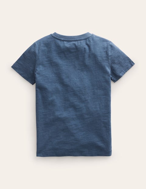 Washed Slub T-shirt - Robot Blue | Boden UK