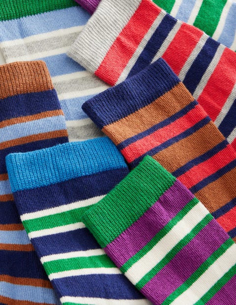 Socks 7 Pack - Royalty Multi Stripe | Boden AU