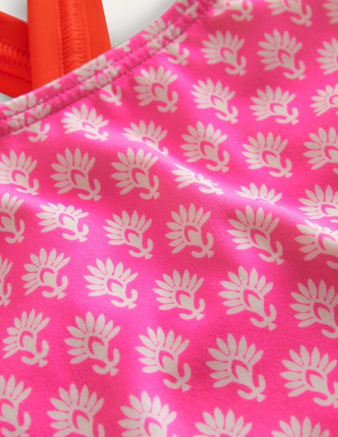 Cross Back Bikini Top - Firework Woodblock | Boden UK