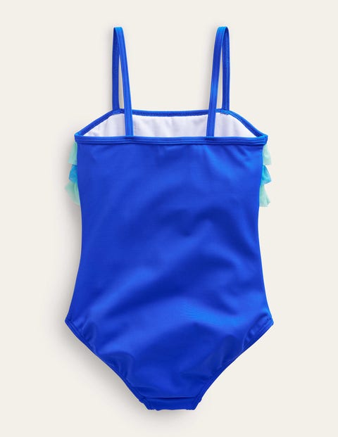 Tulle Frill Swimsuit - Cobalt | Boden UK