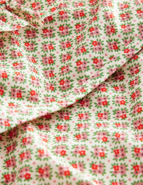 Tie Back Frilly Bikini - Vanilla Pod Micro Flower Bunch | Boden US