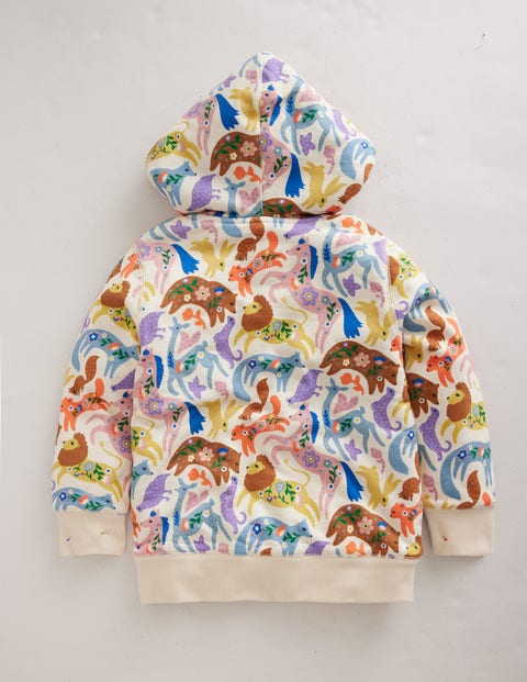 Pink Floral Borg Lined Hoodie - Rosa, Blumenmuster | Boden AT