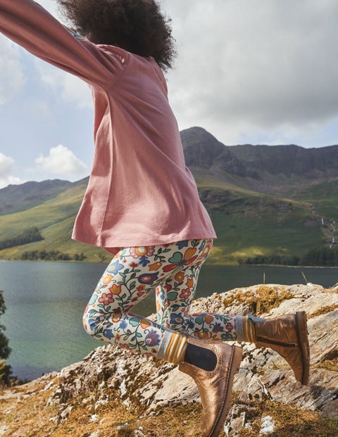 Fun Cosy Leggings - Multi Folk Floral | Boden US