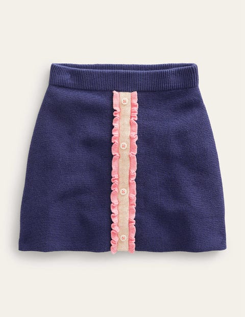 Knitted Skirt - College Navy | Boden US
