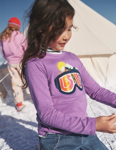 Boucle Logo T-shirt - Wisteria Purple Les Alpes | Boden AU