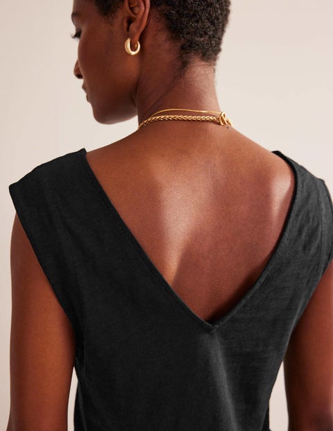 Sleeveless Jersey Shift Dress - Black | Boden US Sleeveless Jersey Shift Dress - Black | Boden US