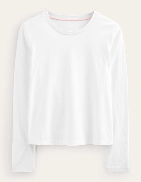 Pure Cotton Long Sleeve Top - White | Boden US