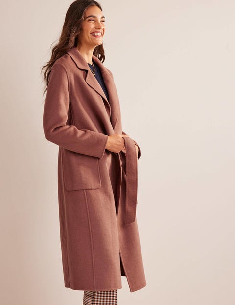Bristol Wool Blend Coat Dusty Pink Boden Us