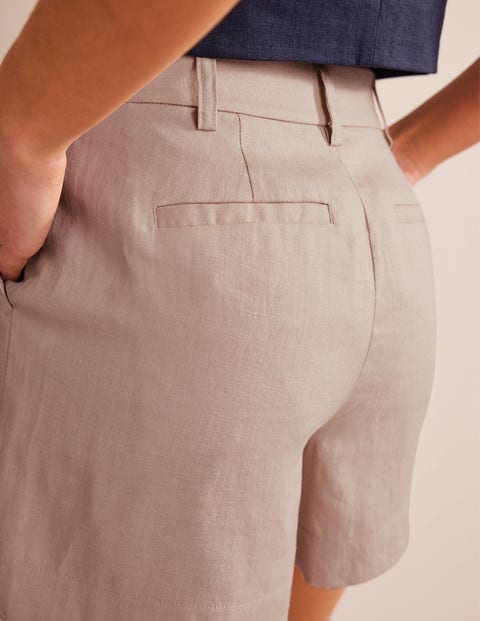 Tailored Linen Shorts - Rope | Boden US
