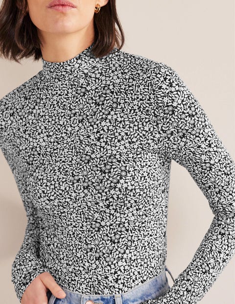 Top à col montant en jersey - Noir, tournesol | Boden FR