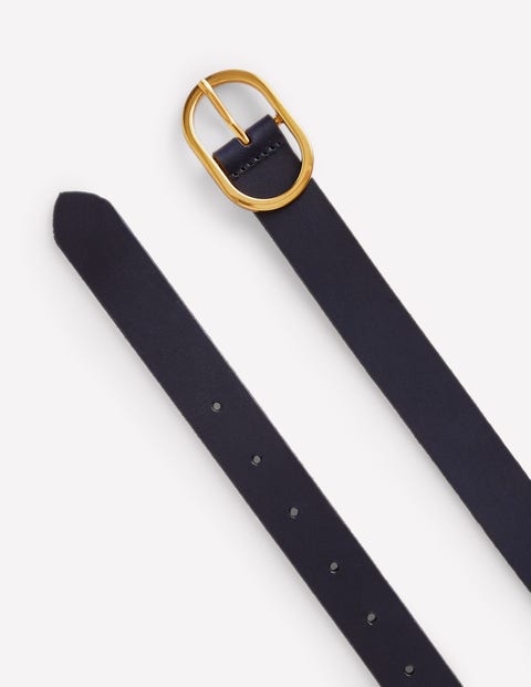 Classic Leather Belt - Navy | Boden EU