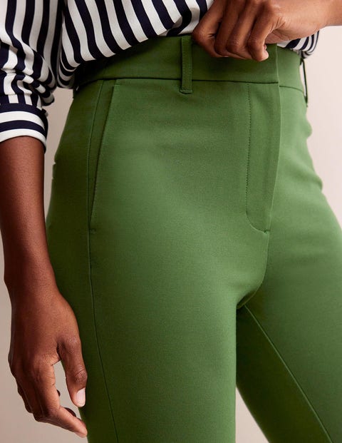 Highgate Ponte Trousers - Winter Green | Boden US