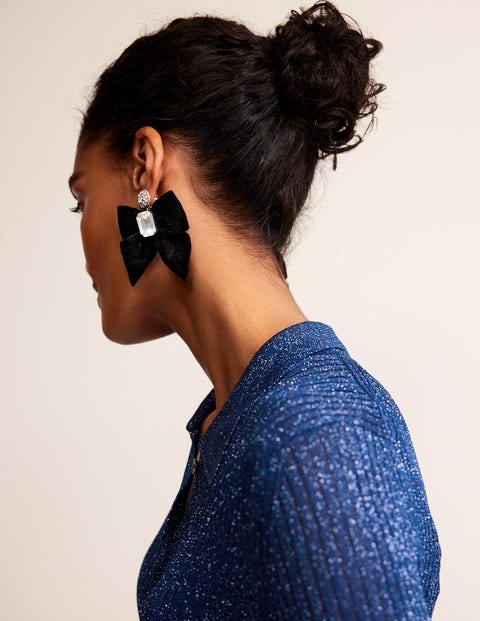 Party-Ohrringe mit Schleifen - Schwarz | Boden DE