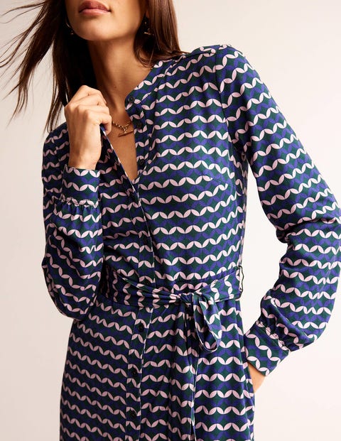Julia Jersey Shirt Dress Surf The Web Diamond Terrace Boden Us