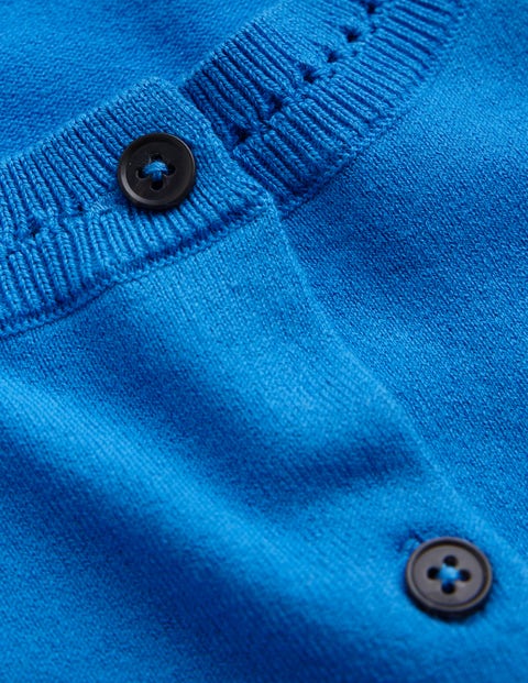 Catriona Cotton Cardigan - Brilliant Blue | Boden UK