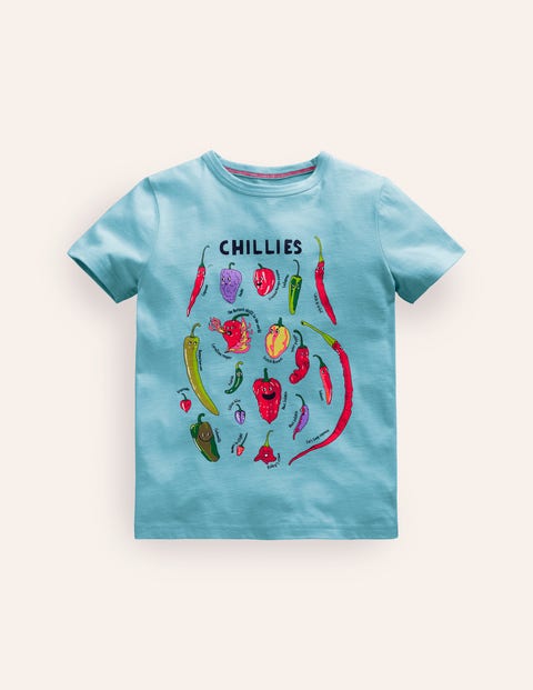 Mini Boden Kids' Fun Food T-shirt Ice Cube Blue Chilis Girls Boden | ModeSens