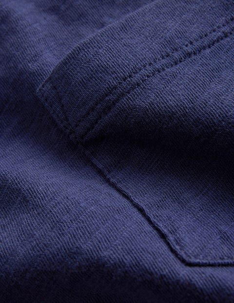 Washed Slub T-shirt - College Navy | Boden US