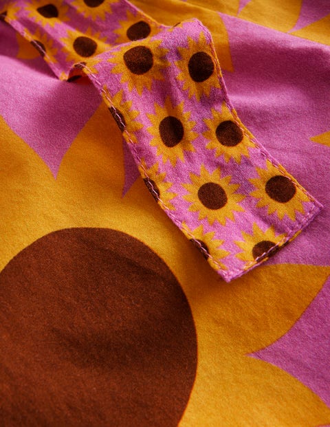 Printed Wide Leg Pants - Pink Sunflower Geo | Boden US