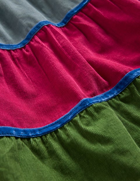 Gestuftes Cord-Kleid mit Verschnörkelungen - Arc-en-ciel multi | Boden DE