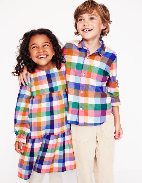 Robe virevoltante Betsy à volants - Vichy multi | Boden FR