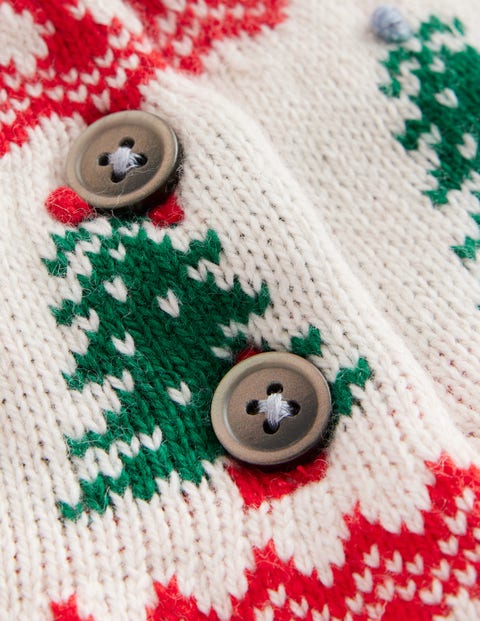 Fair Isle Jumper - Poppy Red Trees | Boden US