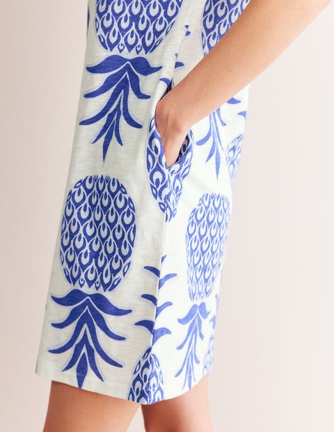 Leah Jersey T Shirt Dress Surf The Web Pineapple Pop Boden Uk