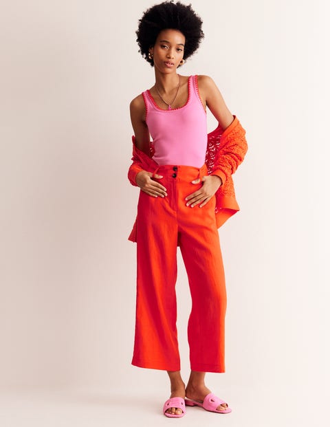 Orange crop pants store
