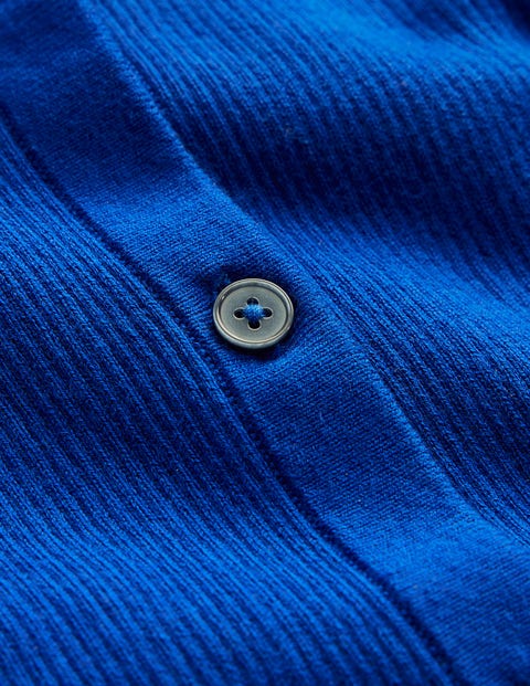 Cotton Rib Cardigan - Surf the Web Blue | Boden US