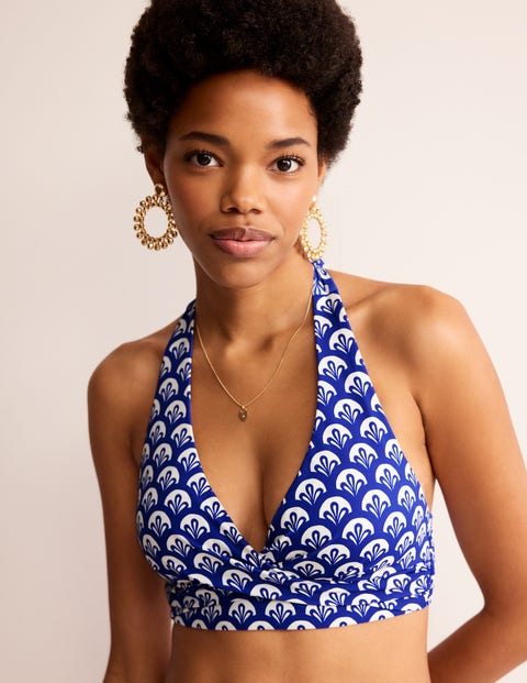 Levanzo Halter Bikini Top Surf The Web Foliage Geo Boden Uk